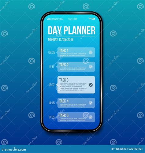 Done Day Planner And Calendar App Ui Ux Design Ui Ux And Gui Template Layout For Mobile Apps