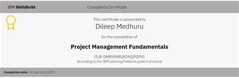Dileep Medhuru On Linkedin I Successfully Completed Project Management Fundamentals