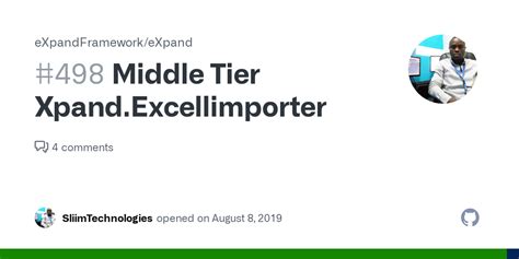 Middle Tier Xpandexcellimporter · Issue 498 · Expandframeworkexpand