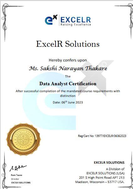 Sakshi Thakare On Linkedin Dataanalyst Excelrsolutions