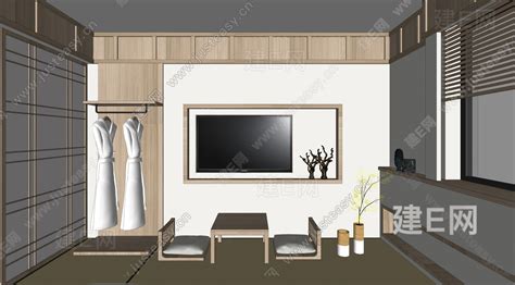 日式酒店客房模型su模型下载 Id111427865 建e网su模型