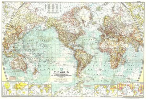 World Wall Map 1957 By National Geographic Shop Mapworld
