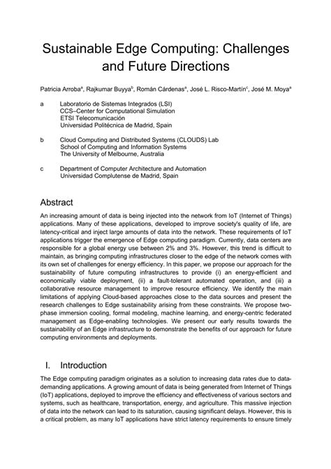 Pdf Sustainable Edge Computing Challenges And Future Directions