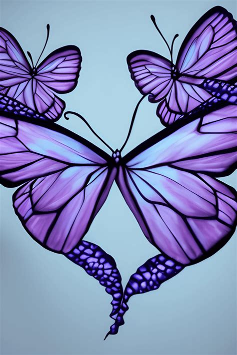 Blue Purple Butterfly Hearts Graphic · Creative Fabrica
