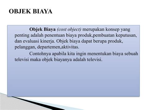 Konsep Klasifikasi Dan Sifat Biaya Pptx