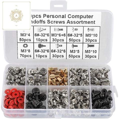 360pcs Personal Computer Screwpc Case Screwsmotherboard Standoffs For
