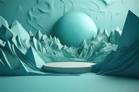 Premium Ai Image Mesmerizing Geometric Shapes In Abstract Surreal Background