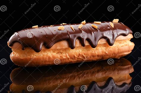 Delicious Chocolate Covered Eclair Stock Illustration Illustration Of