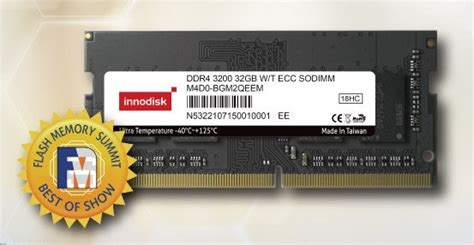 innodisk bags most innovative memory technology at 2022 flash memory