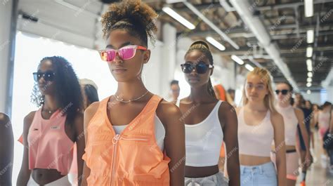 Premium Photo Diverse Group Of Young Models Backstage At Fashion Show