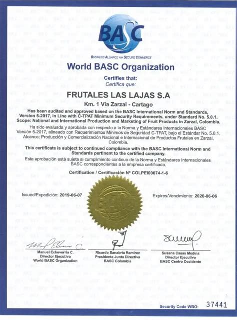 Certificado Basc 2026 Ecu11