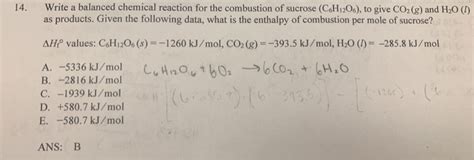 Balanced Chemical Equation For The Combustion Of Sucrose Tessshebaylo
