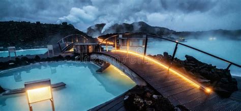 Geothermal Spa Blue Lagoon In Reykjavik Iceland Stock Image Image