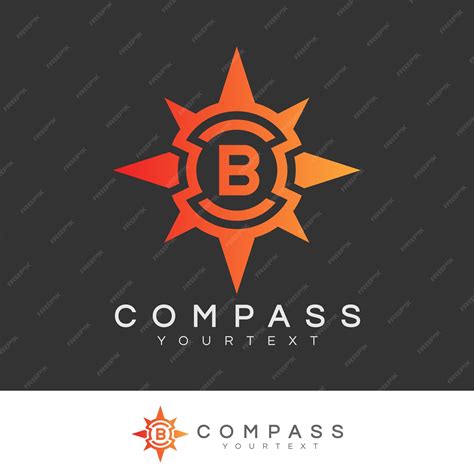 Premium Vector Compass Initial Letter B Logo Design