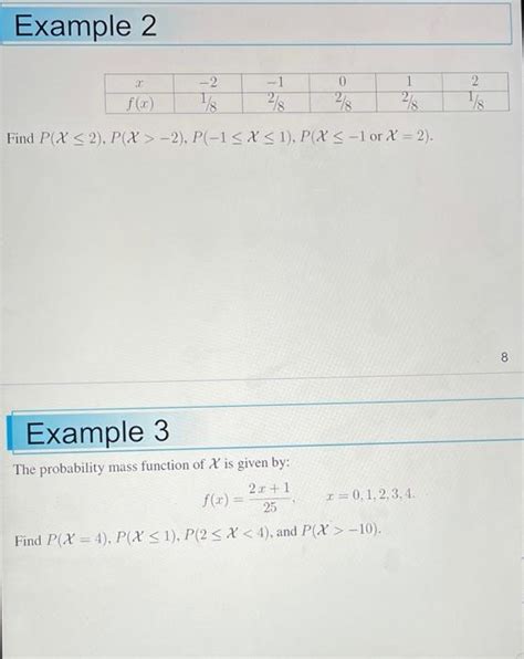 Solved Example 2 2 1 0 2 2 1 Fx 216 1 25 26 Find Pcx