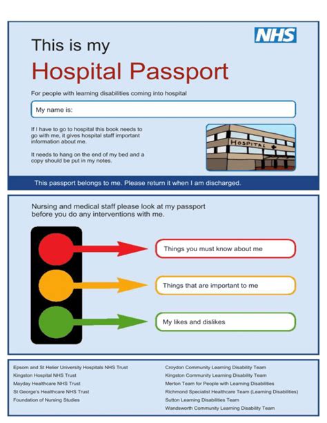 Hospital Passport For Learning Disabilities