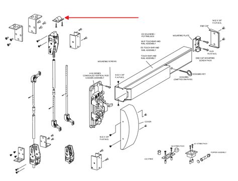Dorma 418 Standard Top Strike For 9100 9600 Exit Device