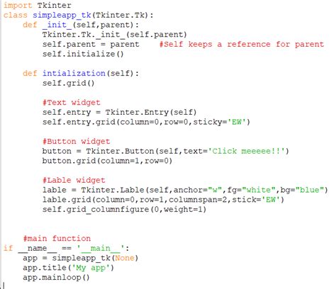 Syntax Error In Python Gui Program Stack Overflow