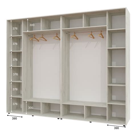 Шафа купе чотиридверна Алекса 280 60 250 см Дуб крафт білий 4 двері ДСП ШК 02 купити онлайн на