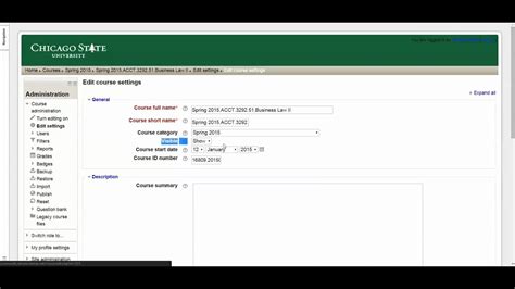 How To Hide Moodle Course No Audio Youtube