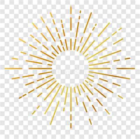 Fije Del Estilo De Oro Del Resplandor Solar Aislado En El Fondo Blanco