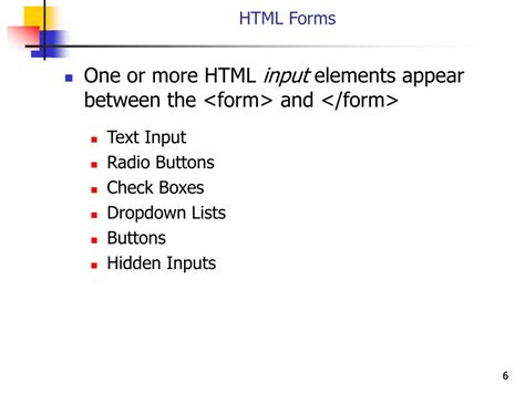 Ppt Html Forms Powerpoint Presentation Free Download Id4637576