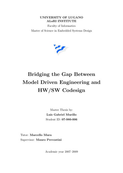 Pdf Bridging The Gap Between Model Driven Engineering And Hwsw Codesign