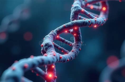 3d Model Of Human Dna Human Dna Close Up Under The Microscope Stock Illustration Illustration