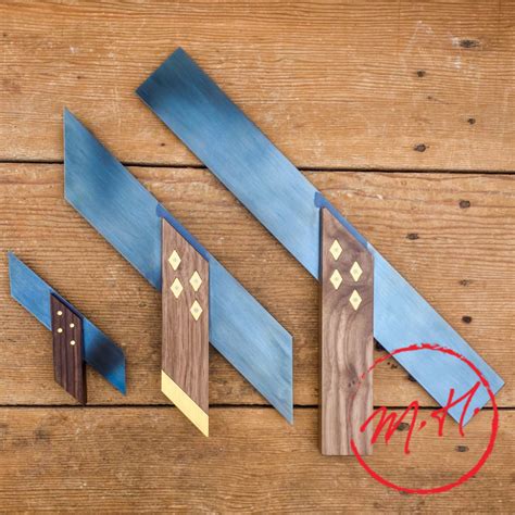 Rosewood And Brass Mitre Square