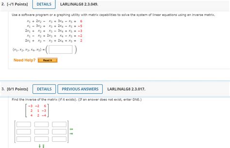 Solved Points DETAILS LARLINALG Use A Chegg