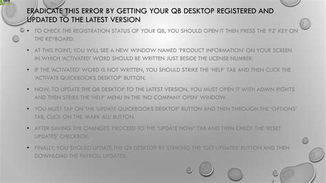 ppt a quick method to terminate quickbooks payroll error ps036