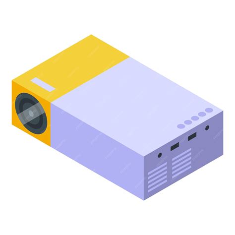 Premium Vector Modern Projector Displaying Bright Colorful Image For