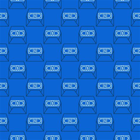 Open Envelope With Usd Money Vector Blue Line Seamless Pattern 22242054 Vector Art At Vecteezy