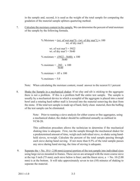 Sampling And Testing Of Aggregates