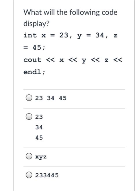 Solved What Will Be The Output After The Following Lines Of