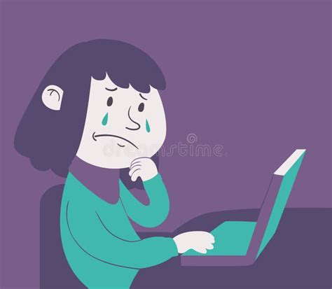 Crying Laptop Cartoon Stock Illustration Illustration Of Clipart