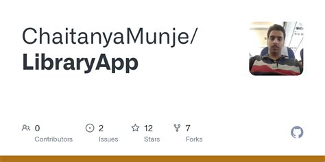 GitHub ChaitanyaMunje LibraryApp