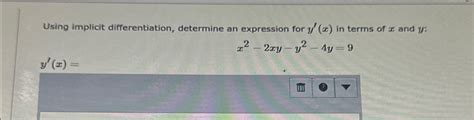 solved using implicit differentiation determine an
