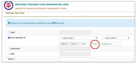 What Are Establishment Id Extension And Account Number In PF