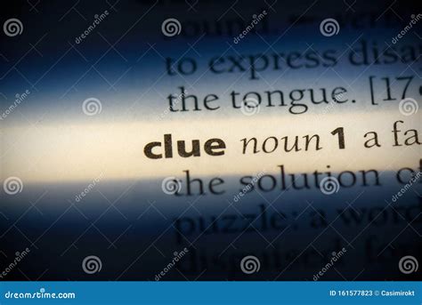 Clue Stock Image Image Of Closeup Language Etymology 161577823