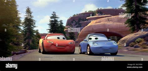 Lightning Mcqueen Sally Carrera Cars Stock Photo Alamy