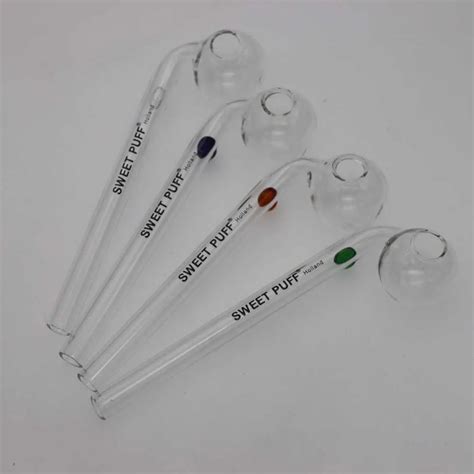 Glass Oil Burner Pipes Curved Smoking Pipe Tobacco Rig Bong Hookah
