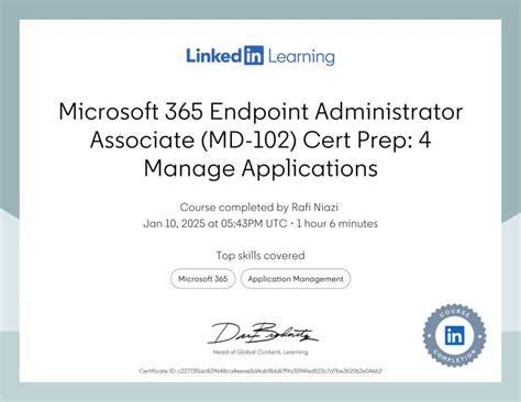 Rafi Niazi On Linkedin Certificate Of Completion