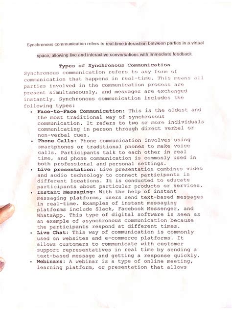 Types Of Synchronous Communication Pdf