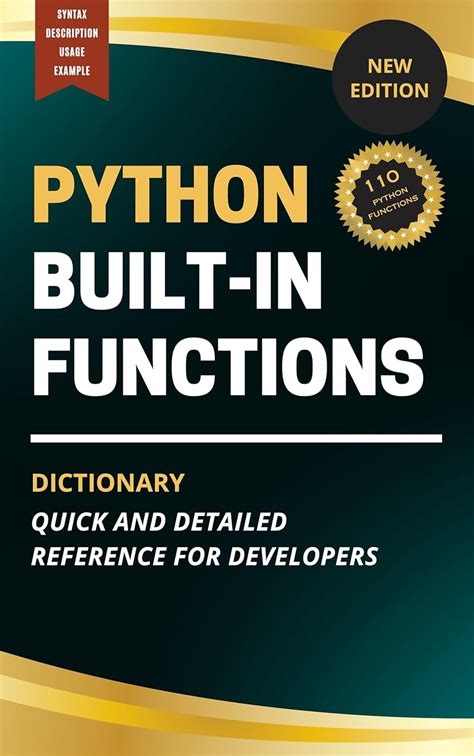 python built in functions dictionary quick and detailed reference for