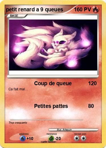Pokémon Renard Bleu a queues Coup de queue Ma carte Pokémon