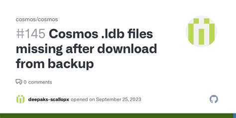 Cosmos Ldb Files Missing After Download From Backup · Issue 145