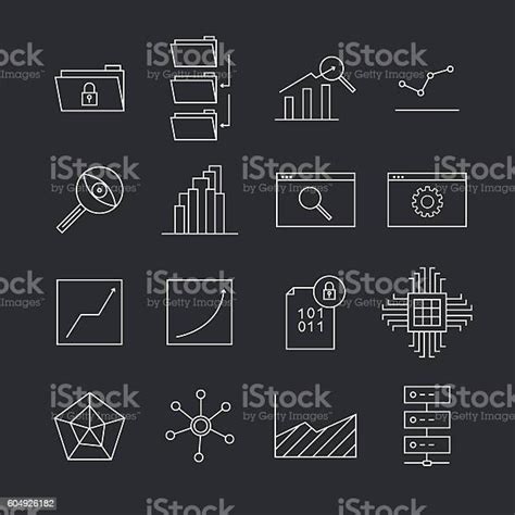 Ikon Vektor Garis Analitik Data Ilustrasi Stok Unduh Gambar Sekarang