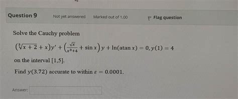 Solve The Cauchy Problem Chegg