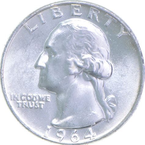 Mint Error Die Cracks 1964 Bu Washington Silver Quarter Property Room